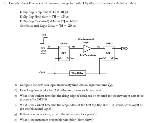 Solved 3 Consider The Following Circuit Assume Timings For