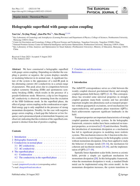 Pdf Holographic Superfluid With Gaugeaxion Coupling
