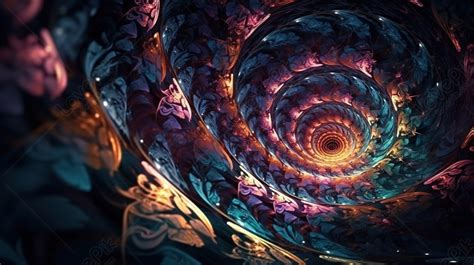 매혹적인 3d 나선형 프랙탈을 특징으로 하는 추상적 배경 3d 배경 특징 배경 선형 배경 이미지 Hd 3d 특징 선형