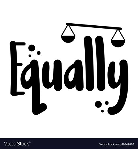 Equally Royalty Free Vector Image Vectorstock