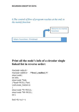 Recursion Concepts By Divya PDF