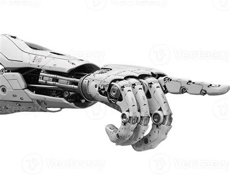isolated robotic hand pointing finger 3d render 51096397 png