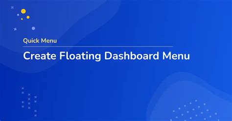 How To Create Floating Menu In WordPress Dashboard