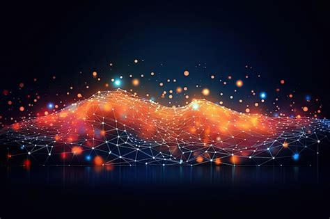 Premium Ai Image Dot Line Mobile Technology Wireless Data Network And