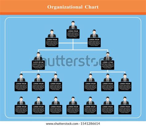 Organization Chart Info Graphics Vector Design стоковая векторная графика без лицензионных