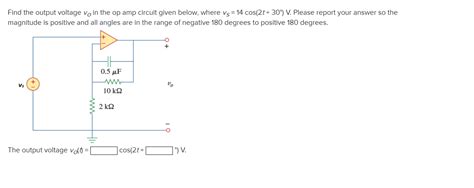 solved find the output voltage vo ﻿in the op amp circuit