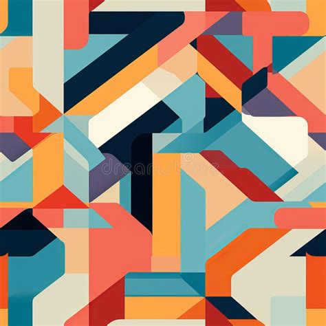 Seamless Background With The Image Of Geometric Shapes Stock Illustration Illustration Of