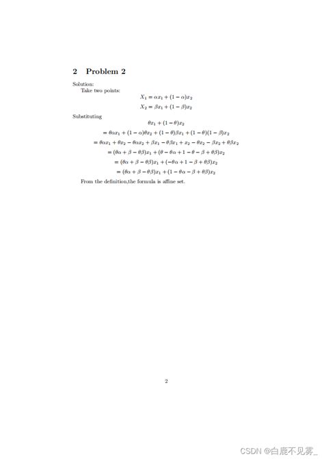 Convex Optimization最优化第二次作业using Optimality Conditions To Show That The Optim Csdn博客