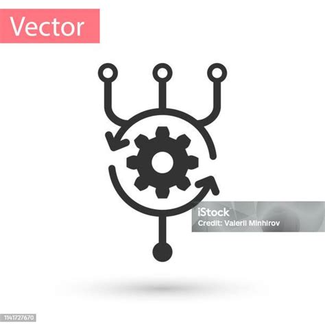 Ilustración De Icono De Algoritmo Gris Aislado Sobre Fondo Blanco Algoritmo De Diseño De