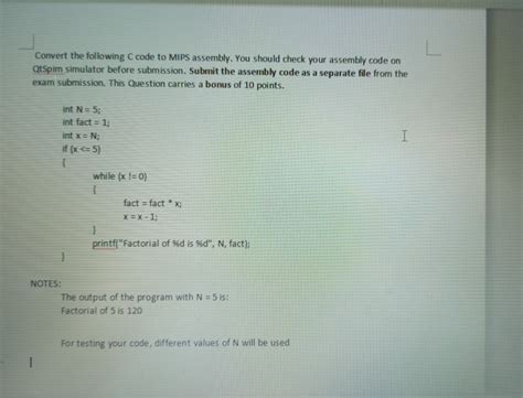 solved convert the following c code to mips assembly you