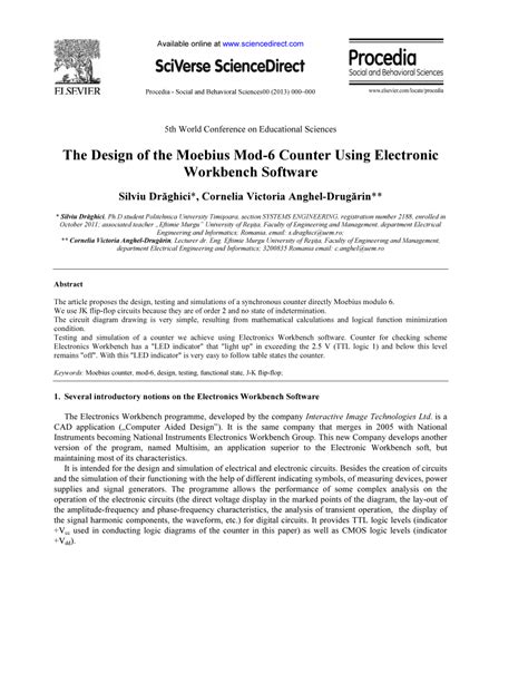 Pdf The Design Of The Moebius Mod 6 Counter Using Electronic