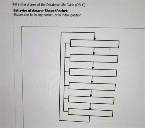 solved fill in the phases of the database life cycle dblc