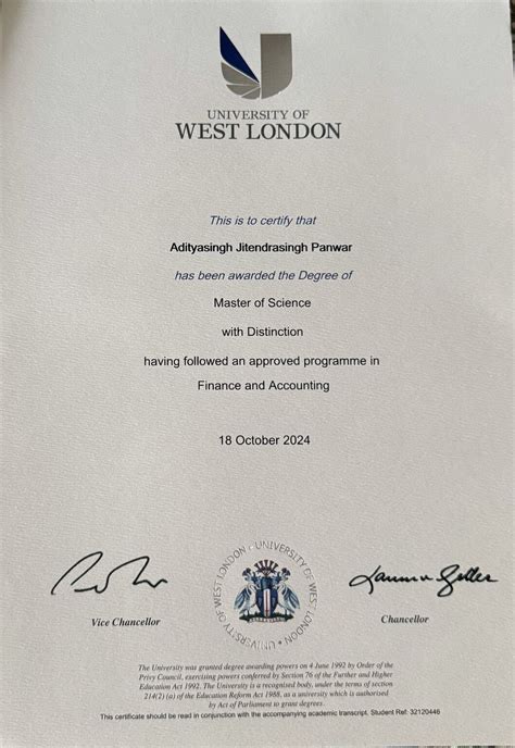 Excited To Share That I Have Earned My Masters Degree In Finance And