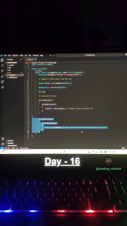 Day 16 Challenge 🎯 Java Programming 👨‍💻 Codingnolimit Shorts