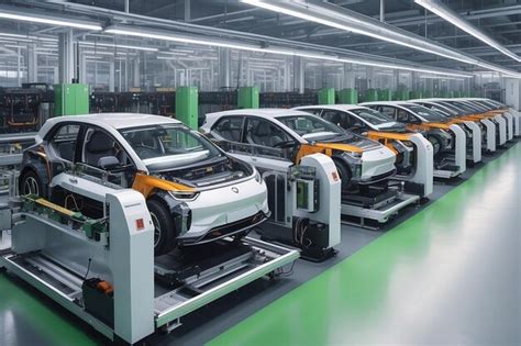 premium photo ev production line on advanced automated smart factory