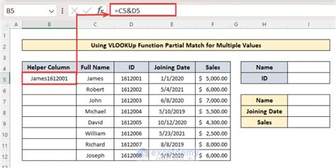 Excel Vlookup For Partial Match In Table Array 3 Examples