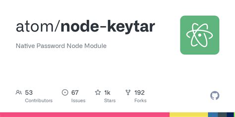 Github Atomnode Keytar Native Password Node Module