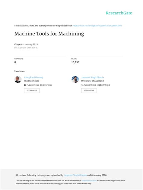 An In Depth Review Of Machine Tool Operations Structures Controls And