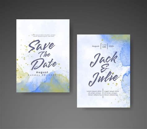 Premium Vector Save The Date With Watercolor Background Design For Your Invitation