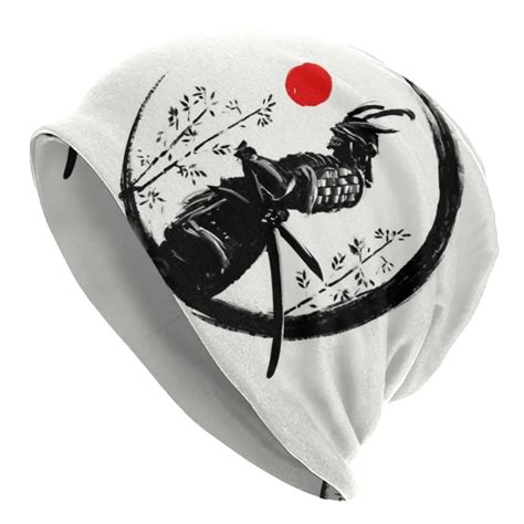 Custom Japanese Samurai Warrior Bonnet Hats Hip Hop Knit Hat Men Women