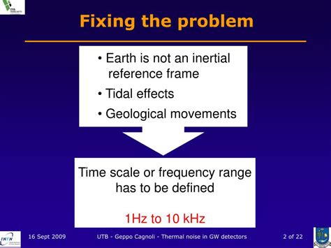 PPT Thermal Noise In GW Detectors How Much Can An Object Be At Rest On Earth PowerPoint