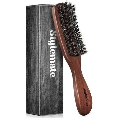 Boar Bristle Hair Brush For Men Mens Slick Back Hair