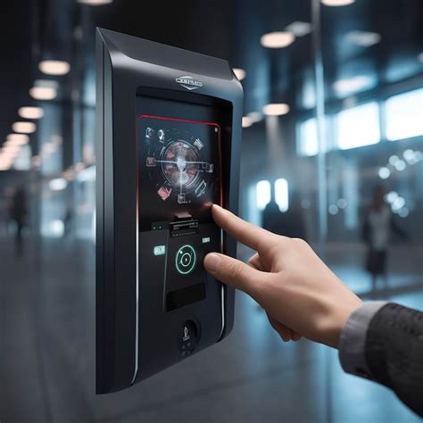 premium photo a photo of a biometric access control system in use
