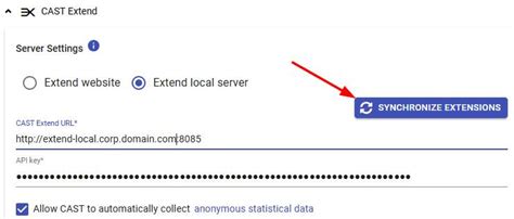 CAST Extend Settings Documentation