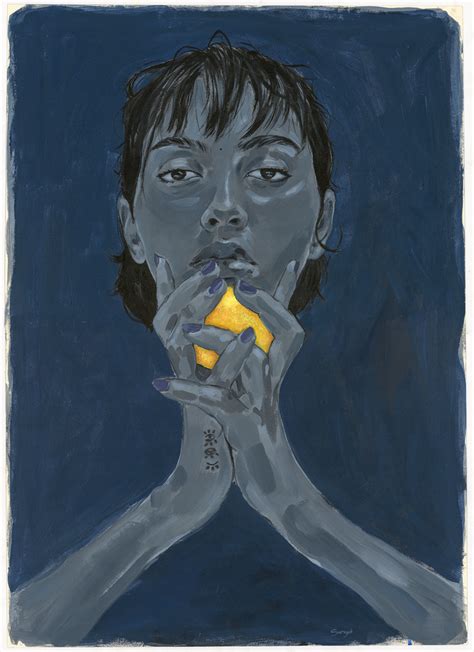 Self Portrait With Lemon Original Art Work By Sumayyah Karmabank