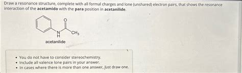 Solved Draw A Resonance Structure Complete With All Formal