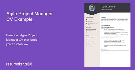 Agile Project Manager CV Example For 2024