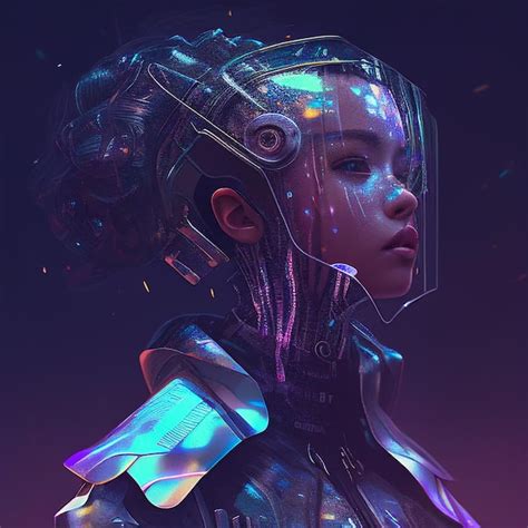 Premium AI Image Futuristic Girl Generative Ai