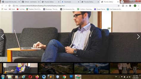 how to thumbs gallery using swiper js html and css youtube