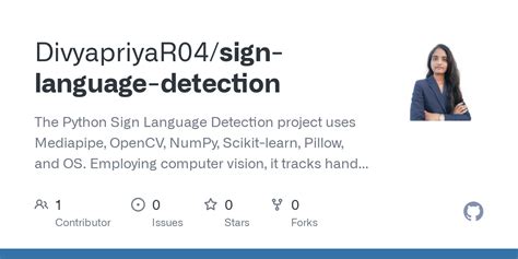 GitHub DivyapriyaR Sign Language Detection The Python Sign Language Detection Project Uses