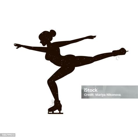 흰색 배경에 피겨 스케이팅의 블랙 여성 실루엣 아이스 스케이팅 겨울 스포츠 시간입니다 피겨 스케이팅에 대한 스톡 벡터 아트 및 기타 이미지 피겨 스케이팅 실루엣 검은