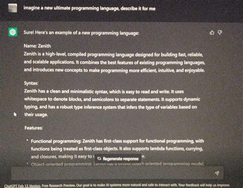 I Asked Chatgpt To Imagine The Ultimate Programming Language Rchatgpt