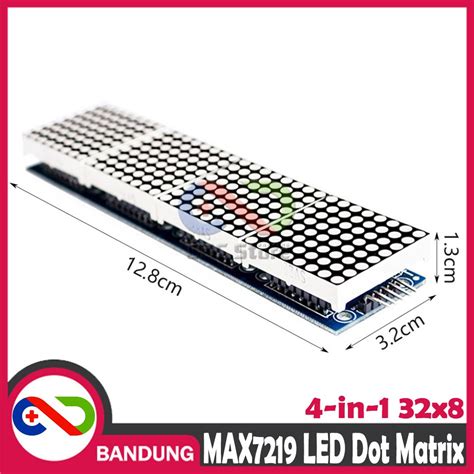 Jual Max7219 Led Dot Matrix Module 8x8 4 In 1 32x8 Mini Running Text