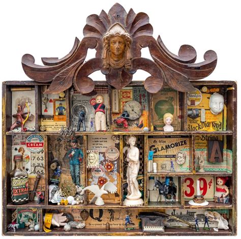 Assemblage And Mixed Media Shadow Boxes Antique Ephemera And Mixed