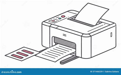 Output Printer Office Equipment Stock Illustration