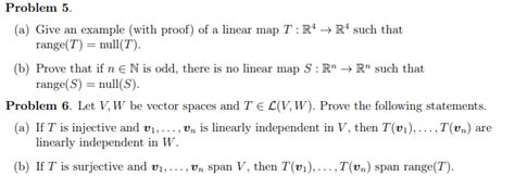 solved a give an example with proof of a linear map