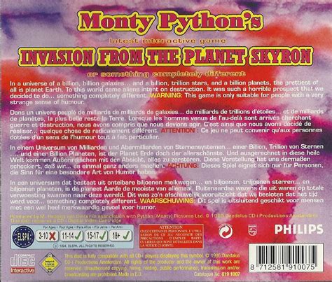 Monty Pythons Invasion From The Planet Skyron Cover Or Packaging