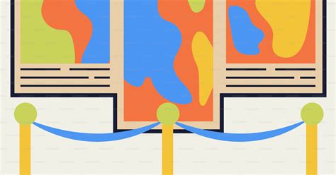 주위에 파란색 리본이 있는 포스터 벡터 Unsplash의 미술관 이미지