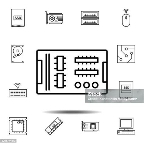 Hardware Mainboard Icon Simple Thin Line Outline Vector Element Of Hardware Icons Set For Ui And
