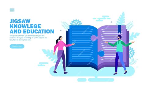 Premium Vector Team Solving Problem Of Knowledge With Jigsaw