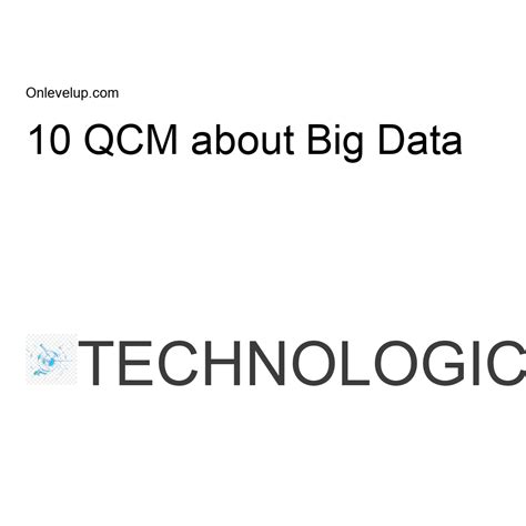 Quiz About Big Data On Level Up