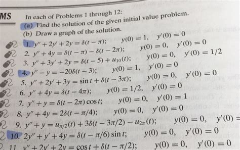solved ms in each of problems 1 through 12 a find the