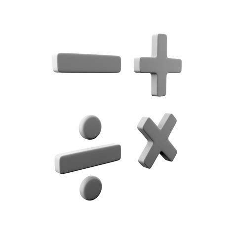 3d Rendering Math Education Symbols Math Operations Concept Calculation