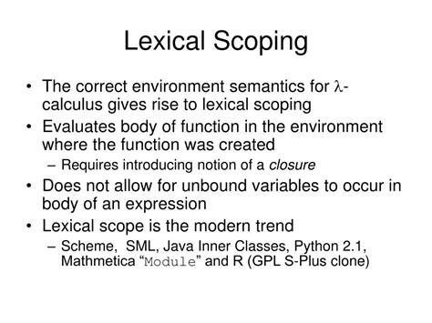 Ppt Lexical Scoping And Closures Powerpoint Presentation Free Download Id6377596