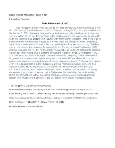 Ezzer Maks Bsit4 1bp 06 Laboratory Exercise 2 Arg Ezzer Jhon N Makiputin Bsit 4 1bp