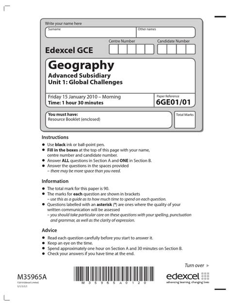 pdf january 2010 qp unit 1 edexcel geography dokumen tips